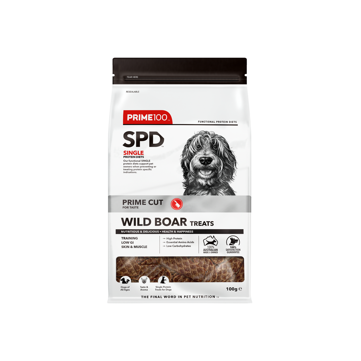 SPD™ Prime Cut Wild Boar Treats 100g | Prime100