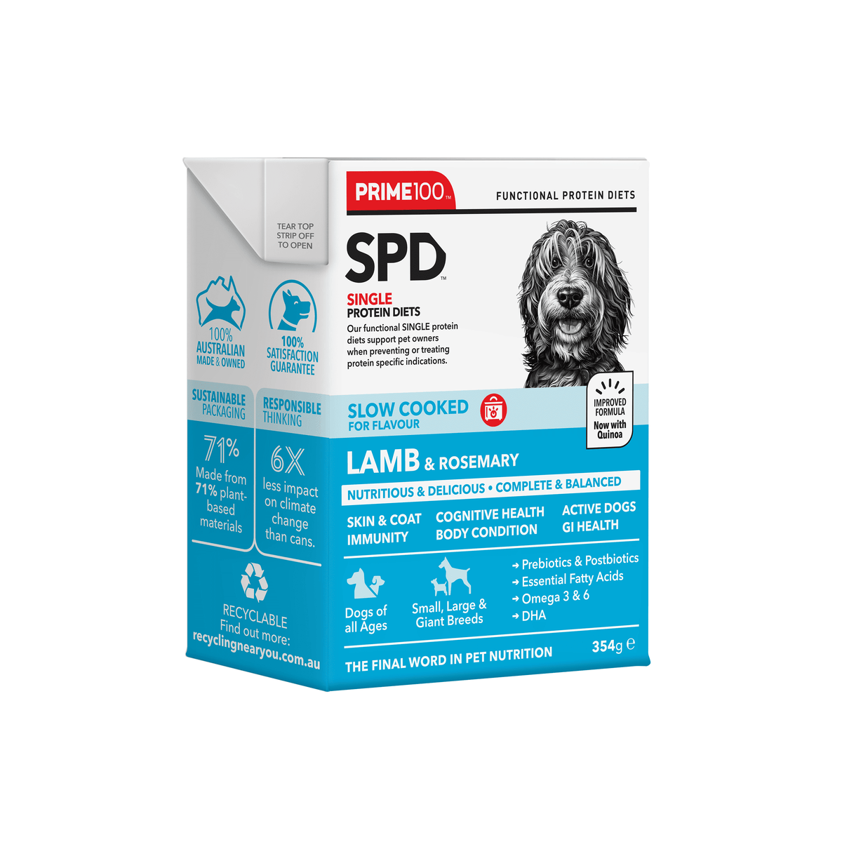 SPD™ Slow Cooked Lamb & Rosemary 354g | Prime100