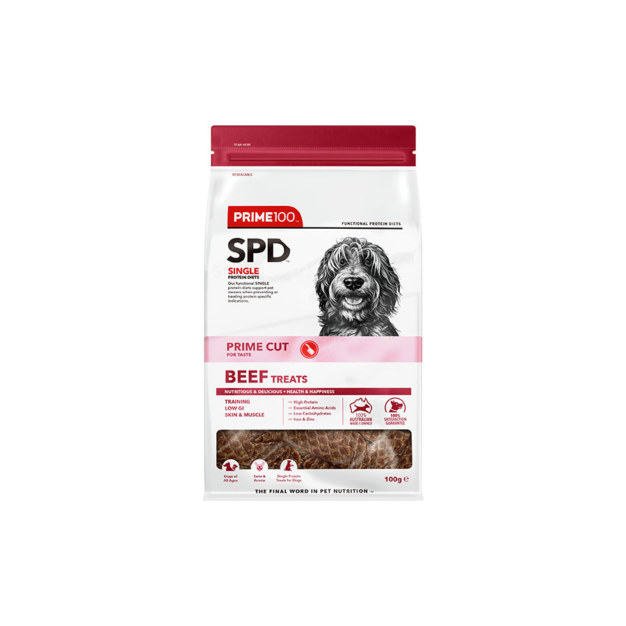 SPD™ Prime Cut Beef Treats 100g | Prime100