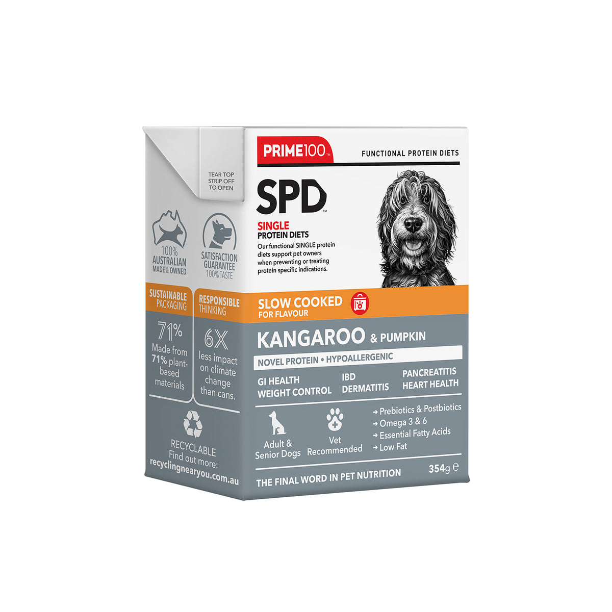 SPD™ Slow Cooked Kangaroo & Pumpkin 354g | Prime100